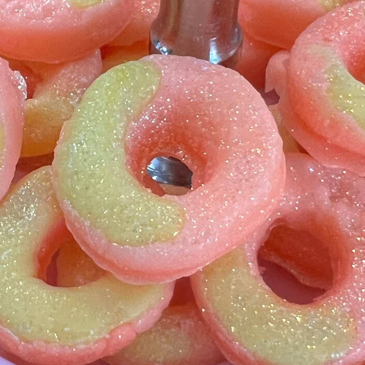 Peach Ring Candy Soy Wax Embeds Scented in Peach Candy- Candle Making ...